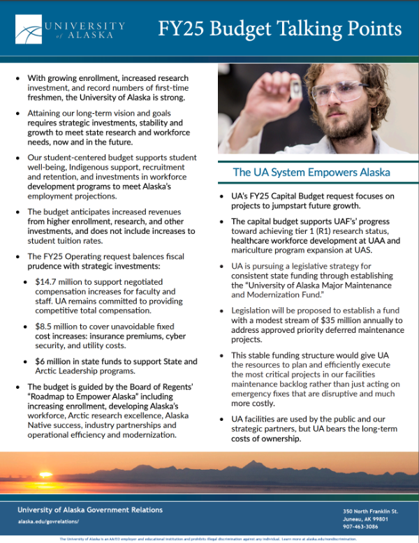 UAF advocacy resources | Office of the Chancellor